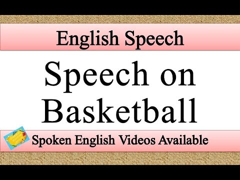 Speech on basketball in english | basketball speech in english - YouTube