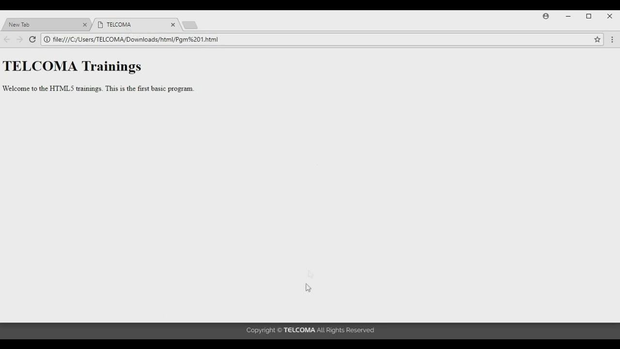 2 Basic HTML5 Program Structure - YouTube