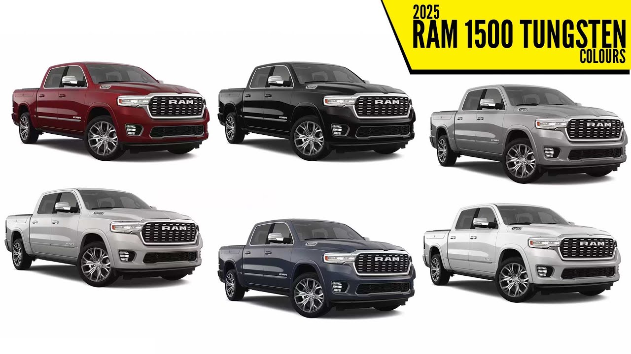 2025 RAM 1500 Tungsten – All Color Options – Images | AUTOBICS - YouTube