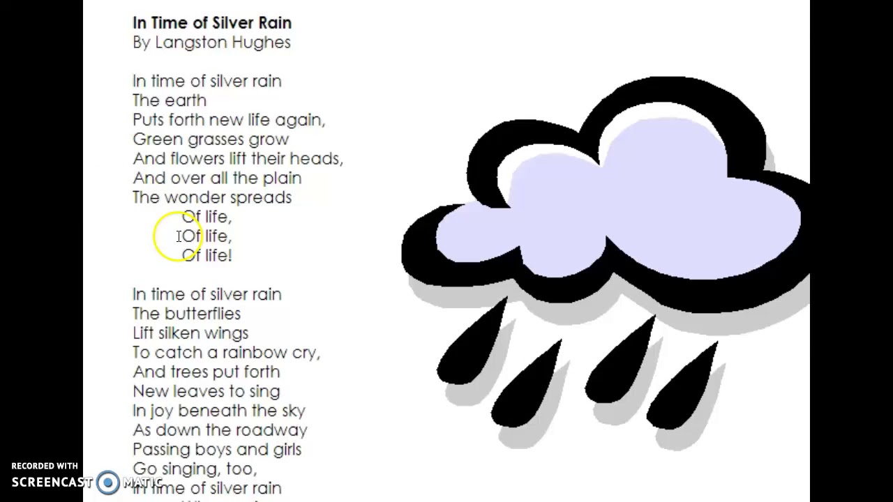 In Time of Silver Rain poem - YouTube
