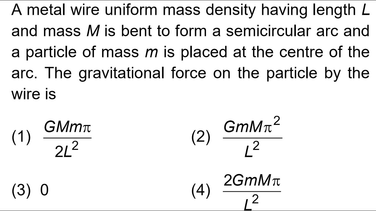 JEE mains 2024: A metal wire uniform mass density having length Land ...