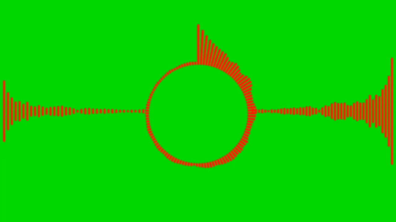 Audio spectrum visualizer green screen video effect , green screen ...