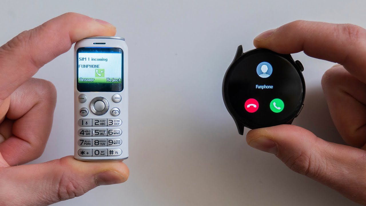 Mini Phone vs Smart Calling Watch incoming call - YouTube
