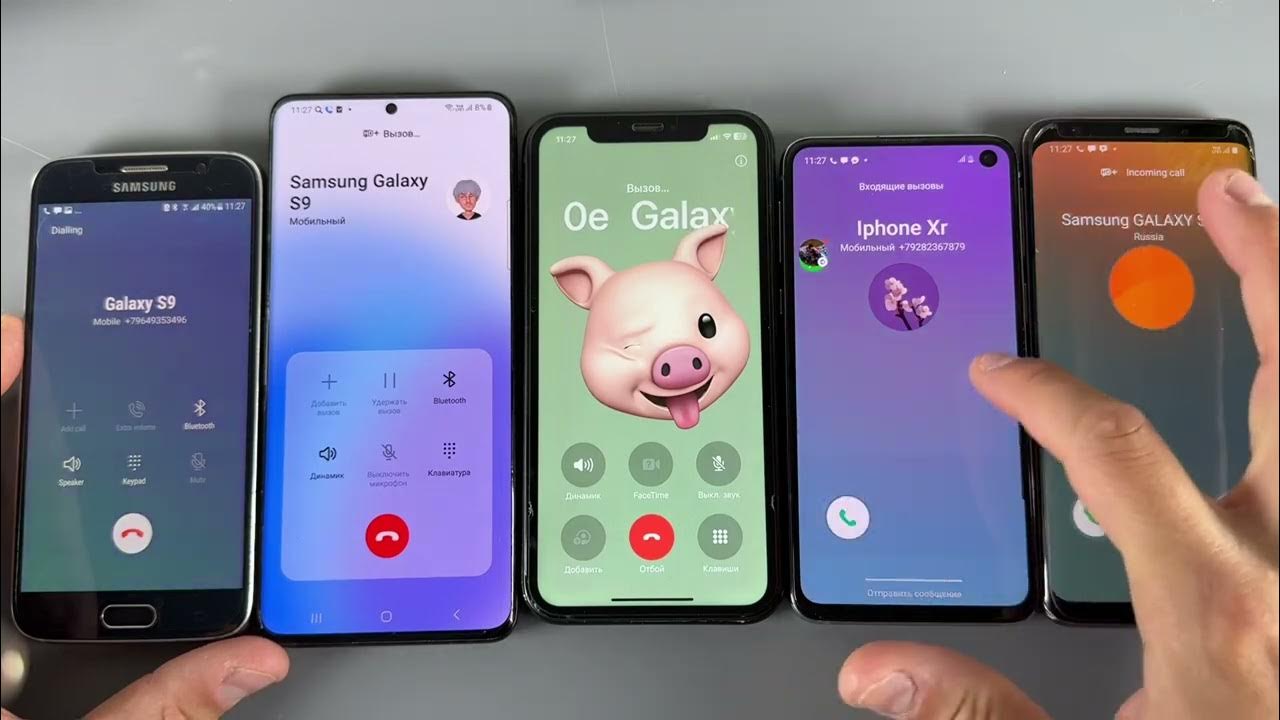 Five Samsung Incoming Call Model S20Plus+S10e+S9+S6+ iPhone XR - YouTube