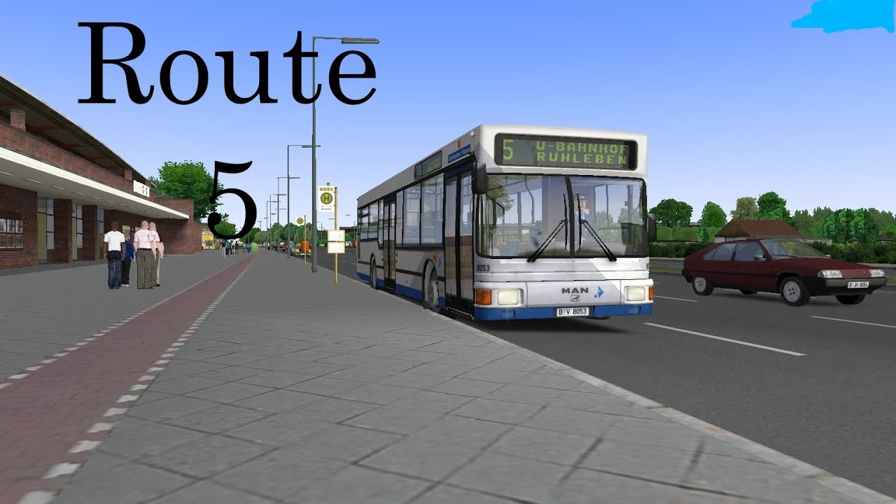 Omsi 2 ( Bus Simulator) - Berlin - Route 5 Nervenklinik - U Ruhleben ...