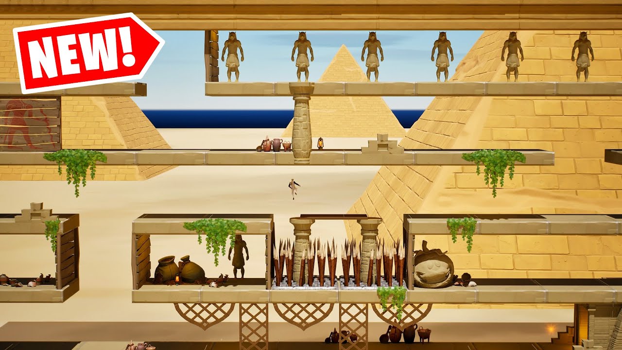 Fortnite Pyramid Platformer Creative 2.0 Map Full Gameplay (2D Parkour ...