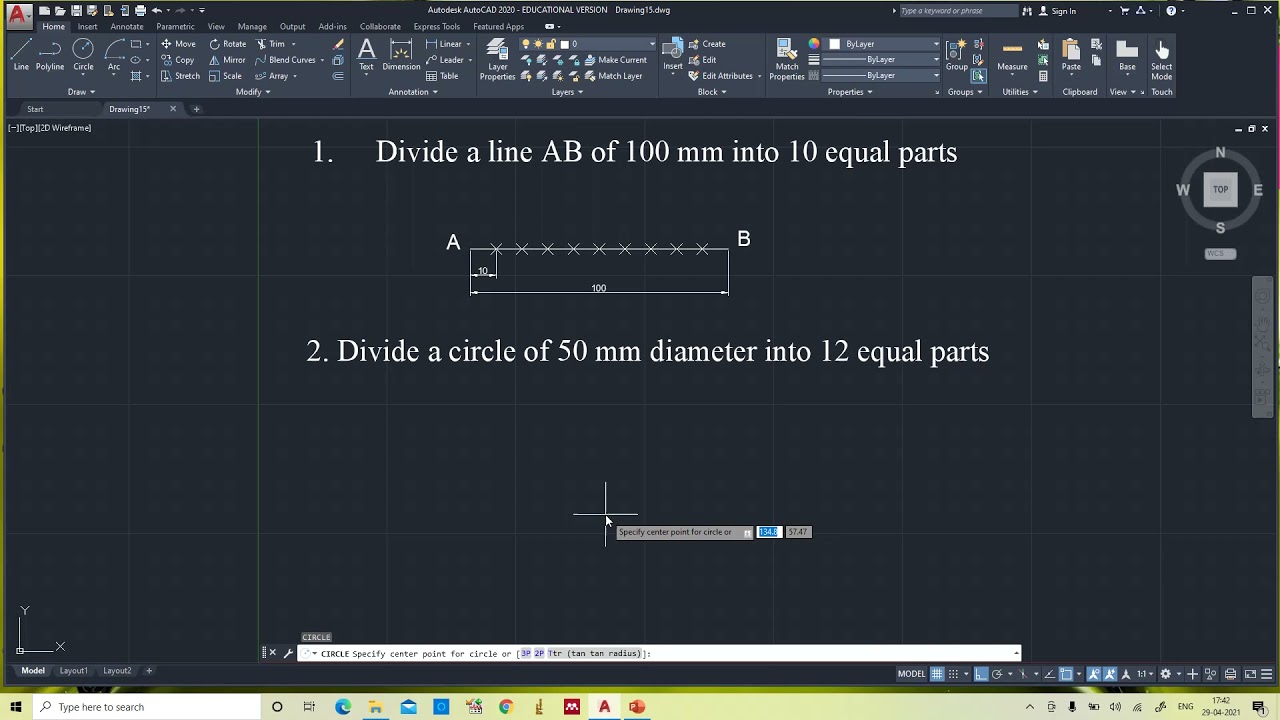 How To Divide DIV an Object In AutoCAD YouTube How To Divide DIV an Object In AutoCAD YouTube