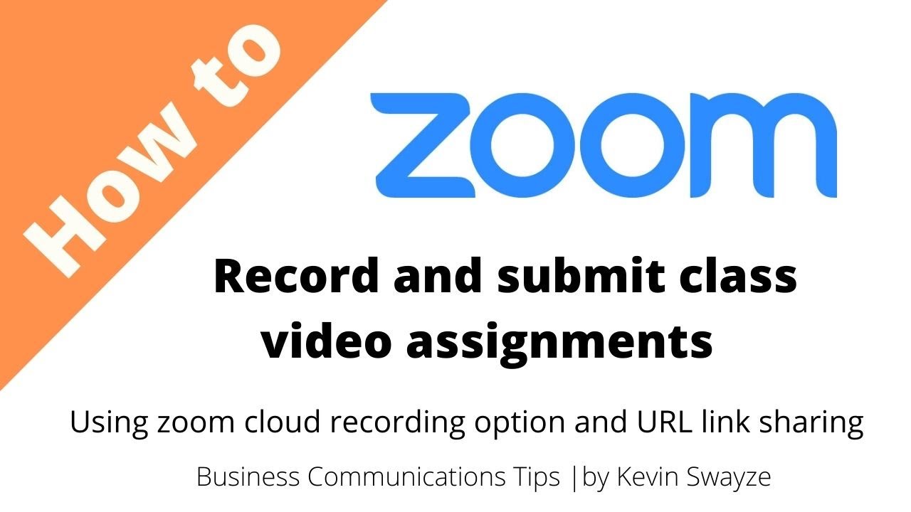 How-to record and submit Zoom URL link class assignment D2L tutorial ...