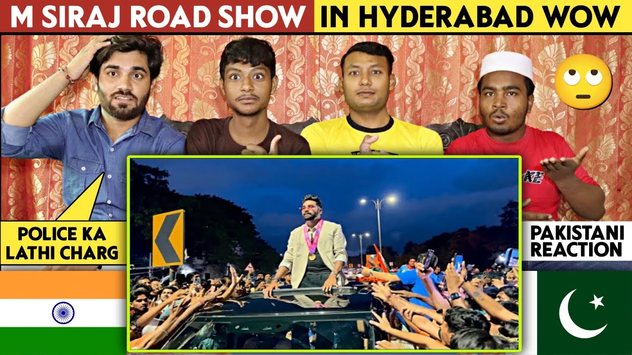 Mohammed Siraj Road Show in Hyderabad | Pakistani Reaction | Pakistani ...