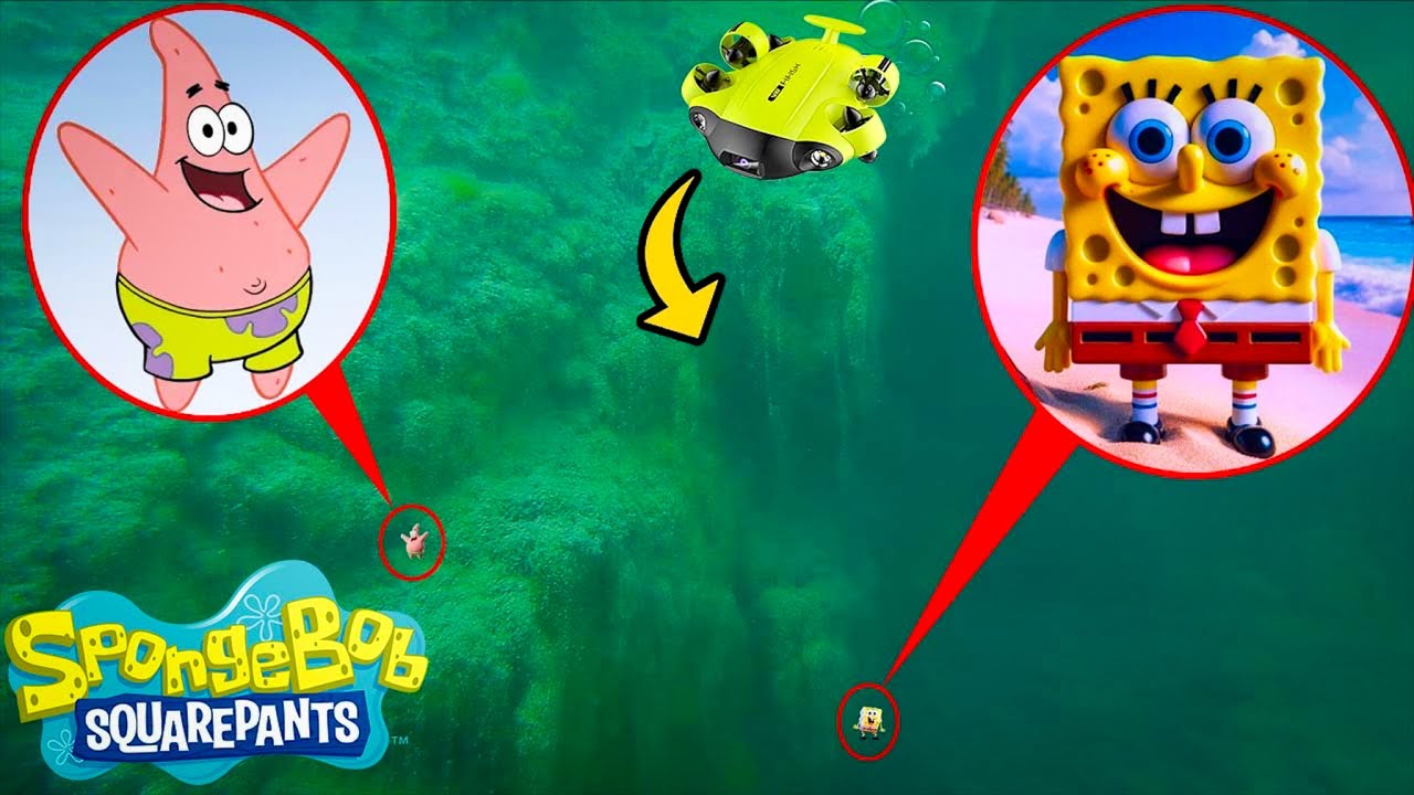 UNDERWATER DRONE CATCHES SPONGEBOB SQUAREPANTS & PATRICK STAR ...