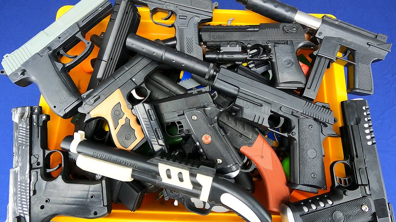 Assassin Gun with Special Silencer, Box of Realistic Pistols And ...