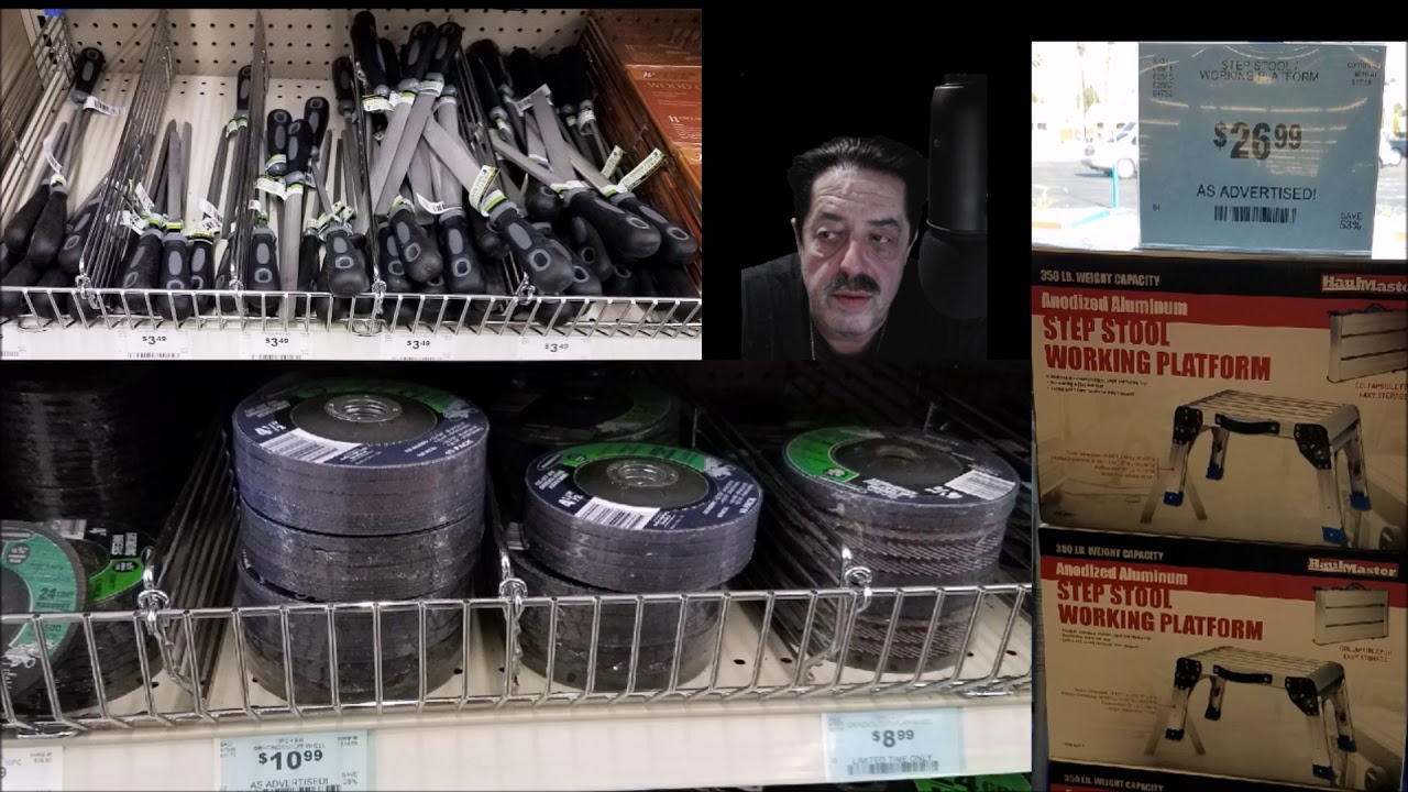 Harbor Freight - Files - Cut Off Wheels - Step Stool Review - YouTube