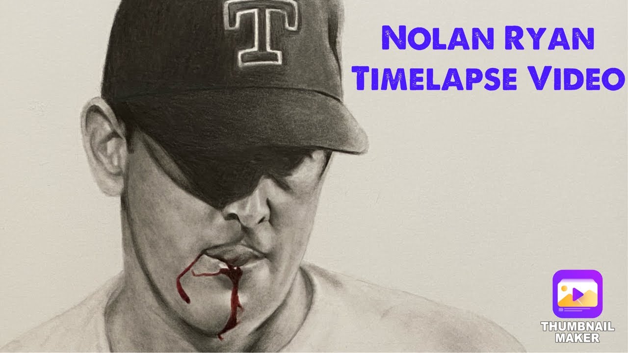 Nolan Ryan Colored Pencil/Graphite Drawing Timelapse - Jacob Burgess ...