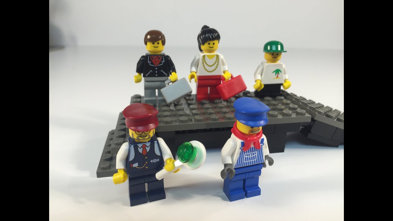 LEGO 4186875 Train Platform and Minifigures plus Train BAT - YouTube