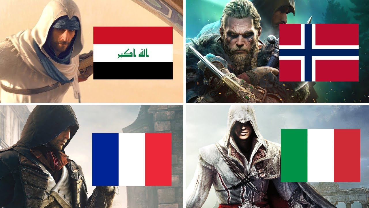 Nationality of EVERY Assassin in Assassin's Creed - YouTube