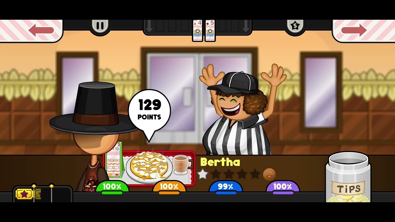 Papa’s Pancakeria to go - All thanksgiving toppings unlocked - YouTube