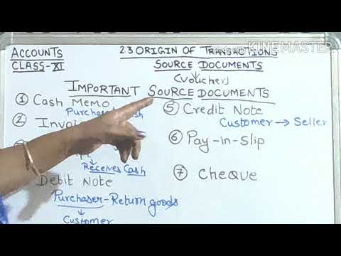 MEANING OF SOURCE DOCUMENTS AND SOME IMPORTANT SOURCE DOCUMENTS CLASS ...