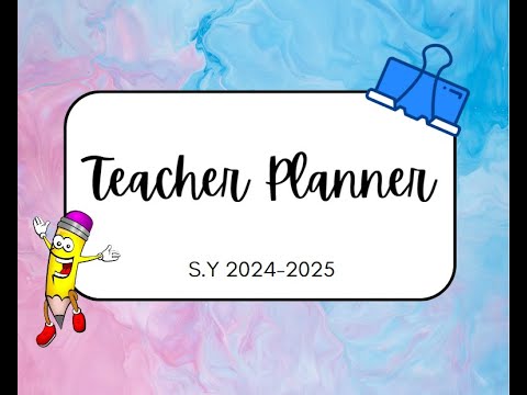 Teachers Planner for School Year 2024-2025 - YouTube