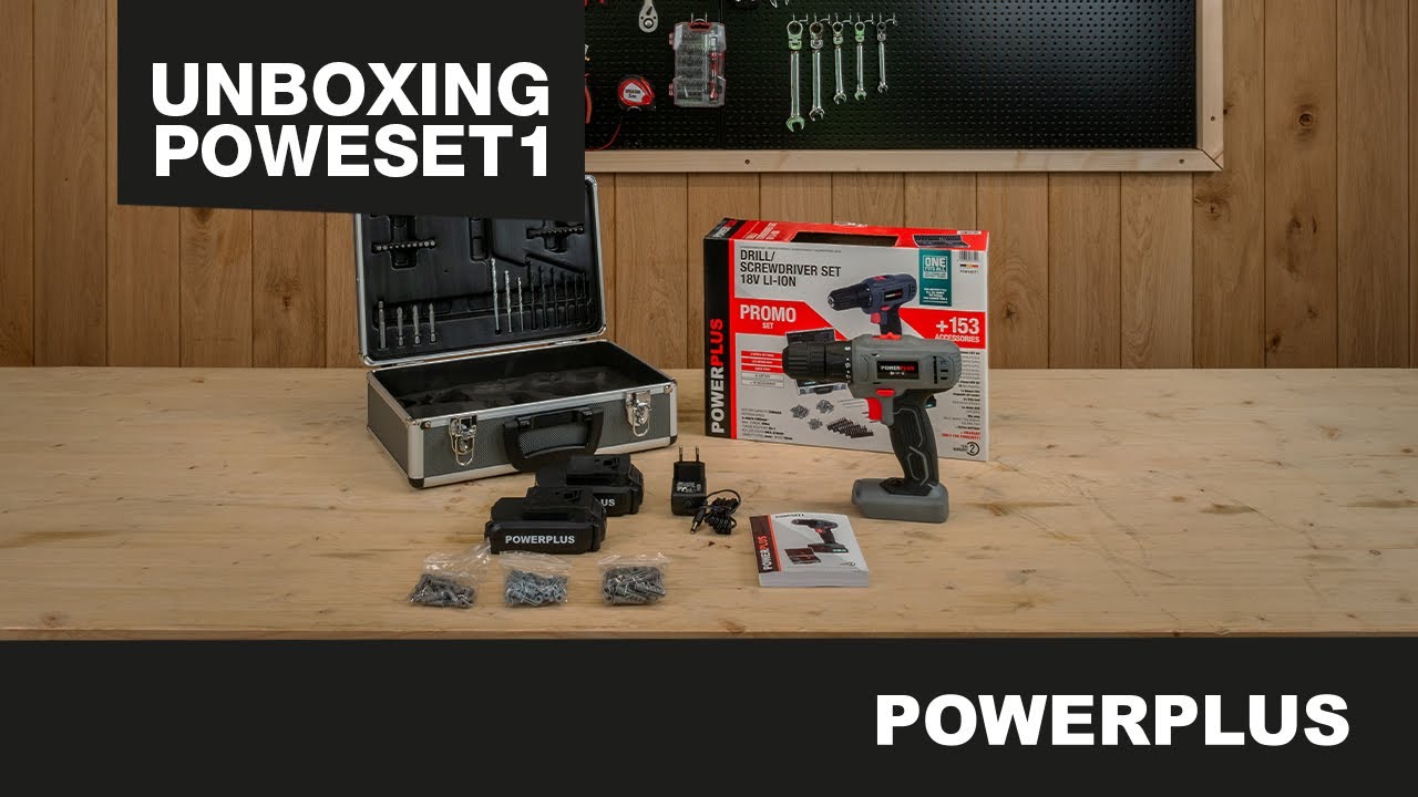 POWERPLUS - Unboxing the POWESET1 drill/screwdriver - YouTube