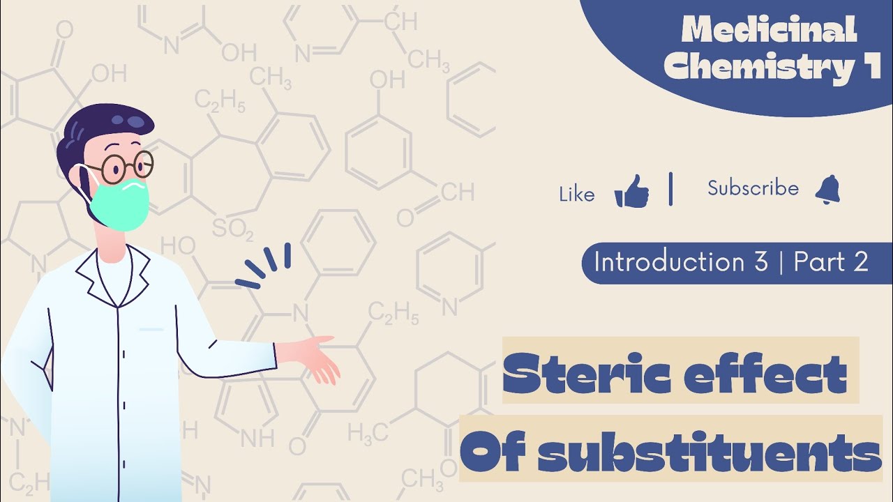 Medicinal Chemistry 1 | Intro 3 P2 | Steric effect of substituents ...