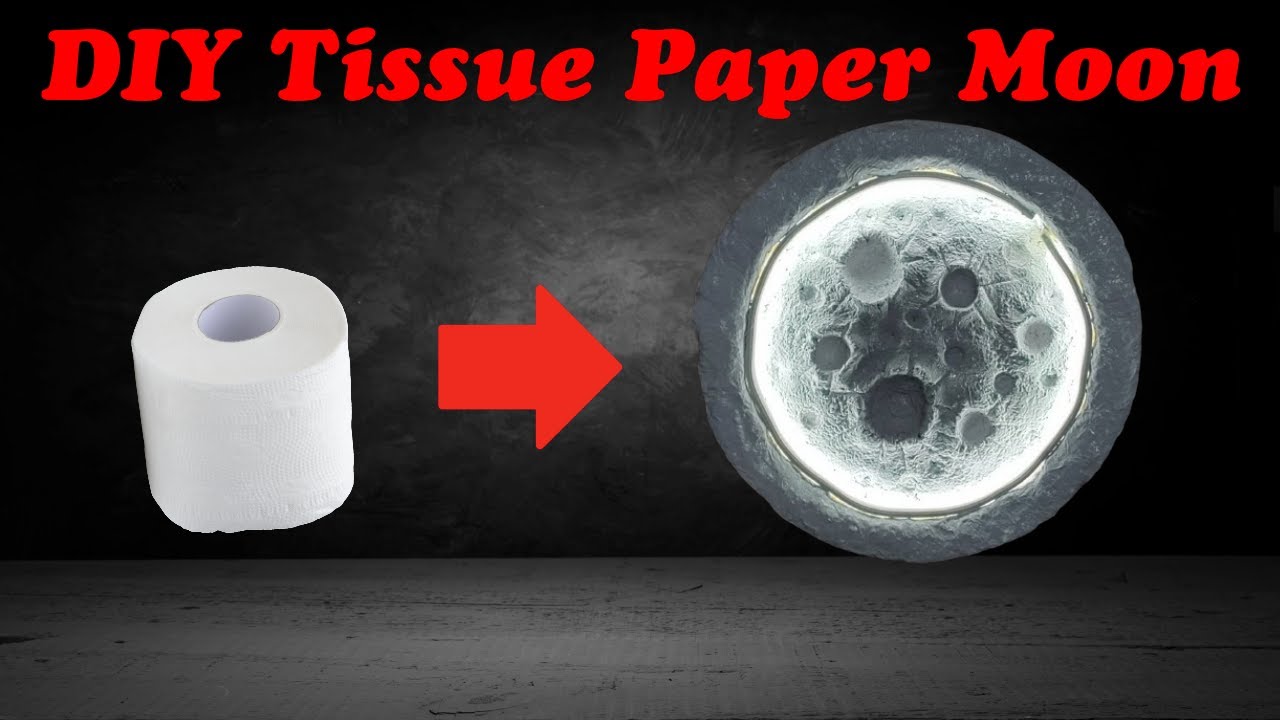 DIY Tissue Paper Moon - YouTube