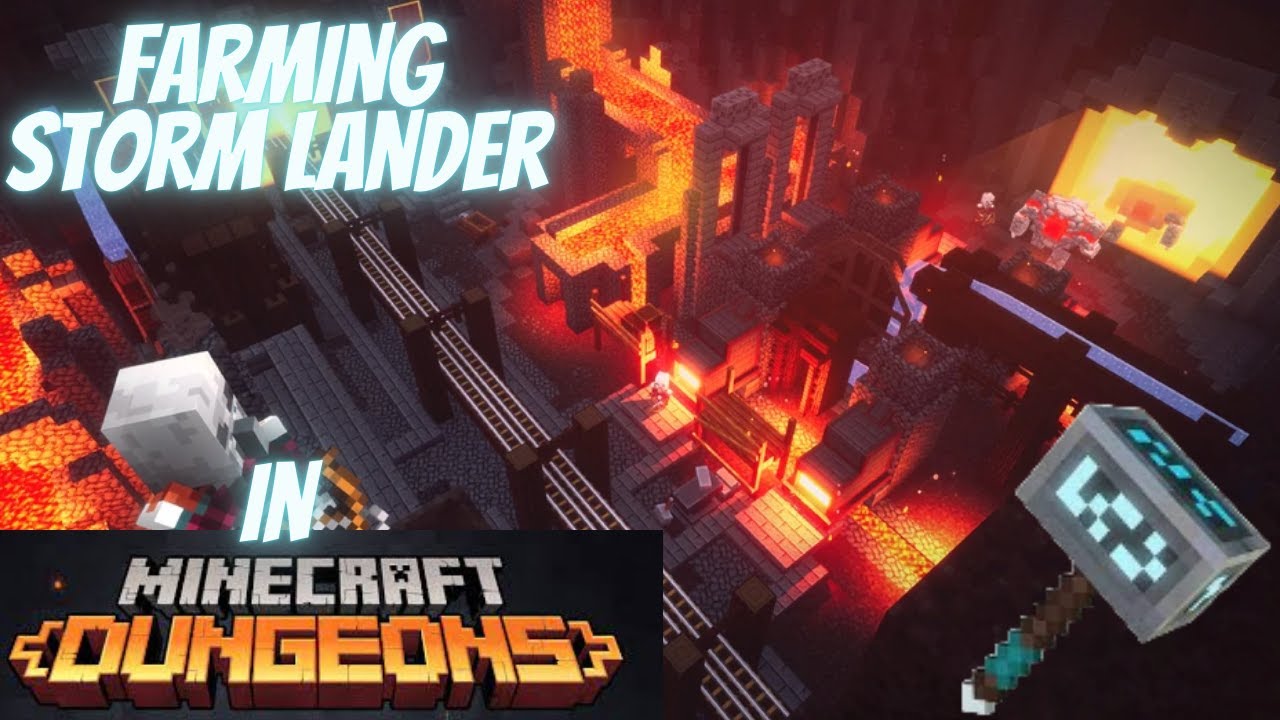 Farming storm lander in Minecraft dungeons - YouTube