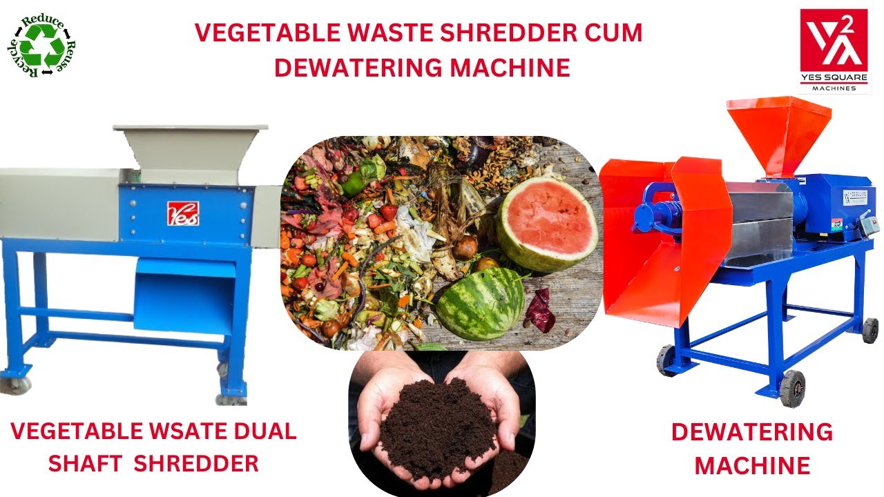 Vegetable Waste shredder Machine Cum Dewatering Machine | Yes square ...