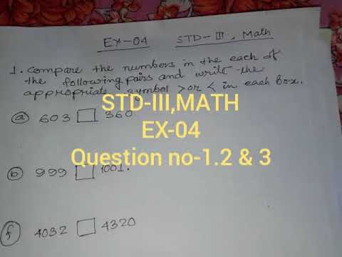 Sdt-III.Math.EX-04. Question no-01. 02.& 03. - YouTube