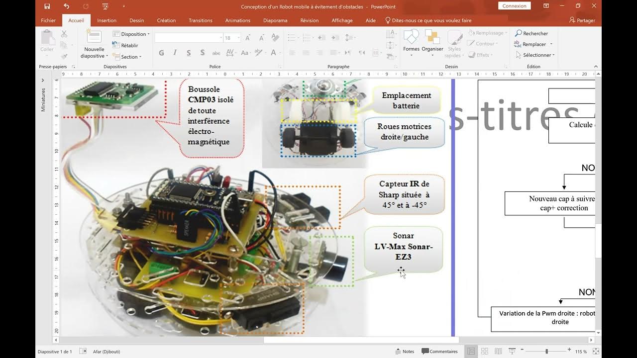 Conception d'un robot mobile à évitement d'obstacle - YouTube