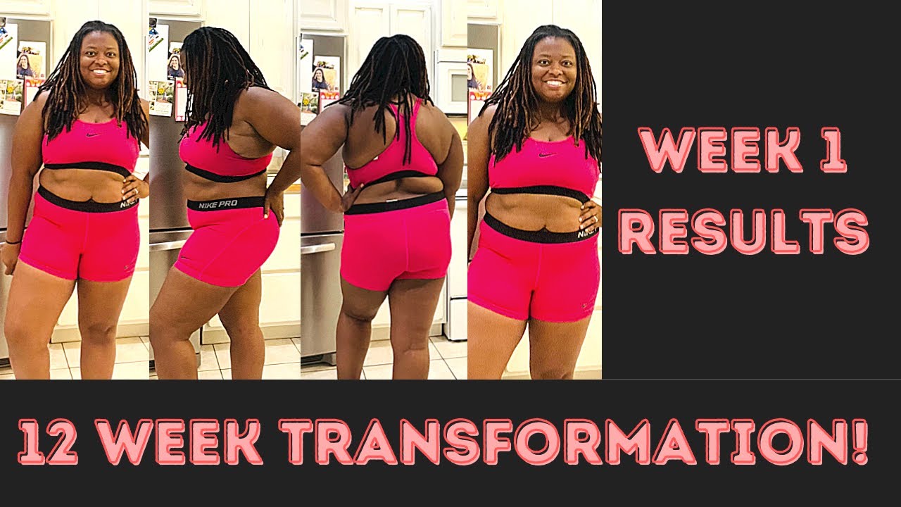 12 Week Transformation Week 1 Results 100 Pound Weight Loss Journey🏋