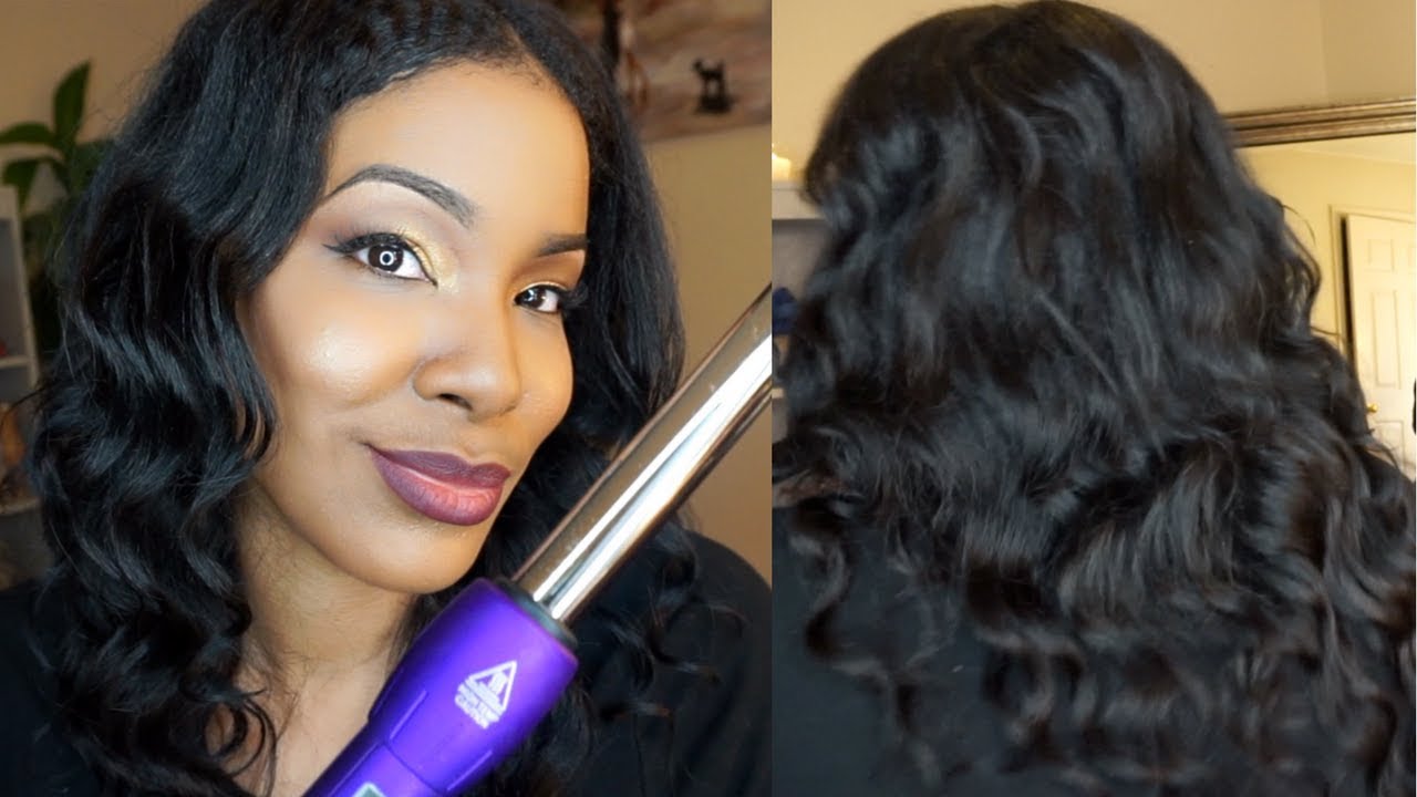 How To Wand Curl Flat Ironed Natural Hair!~PiecesofNika - YouTube