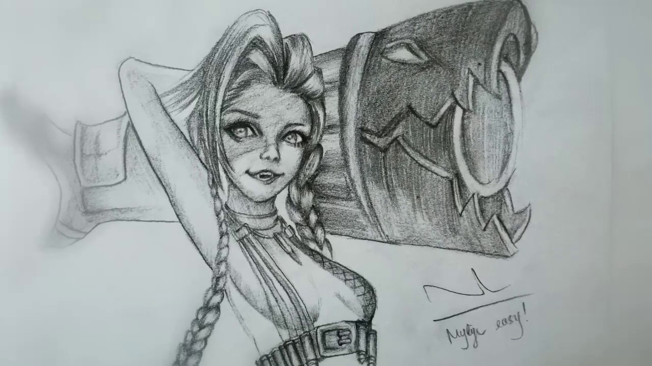 Học vẽ Jinx (Liên minh huyền thoại) || DRAWING JINX (LEAGUE OF LEGEND ...