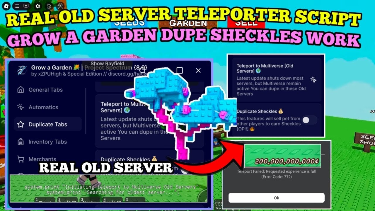[NEW] Real Old Server Finder Script | Grow A Garden ( Teleport Old ...
