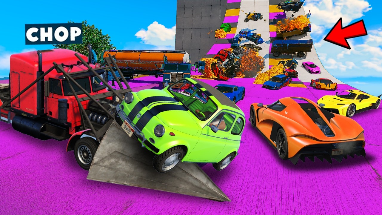 GTA 5 CHOP AND FROSTY SCARE ALL THE CARS IN FACE TO FACE CHALLENGE ...