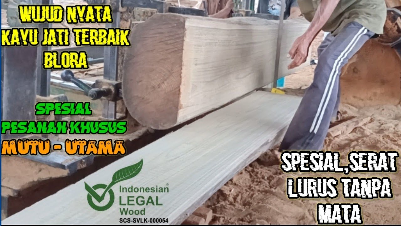 Wujud Kayu Jati Mahal Terbaik mutu utama serat lurus muluss Tanpa mata ...
