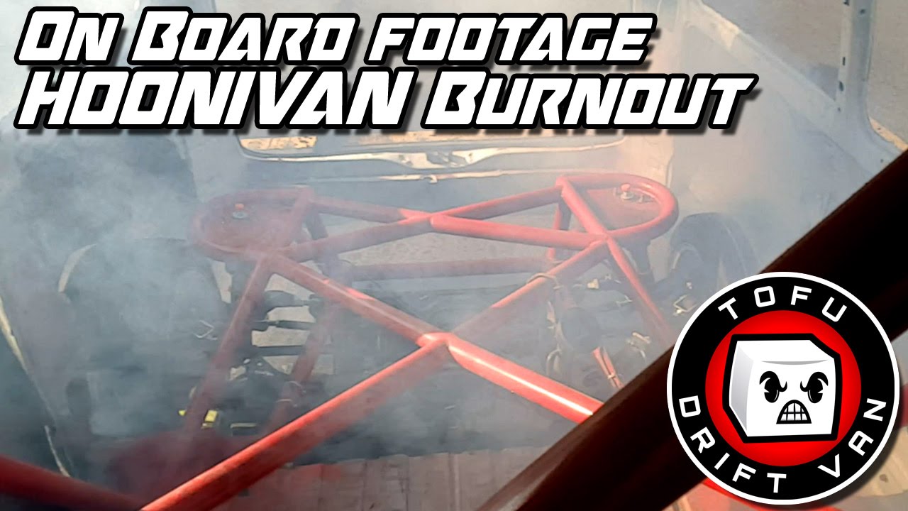 Insane drift minivan burnout. - YouTube