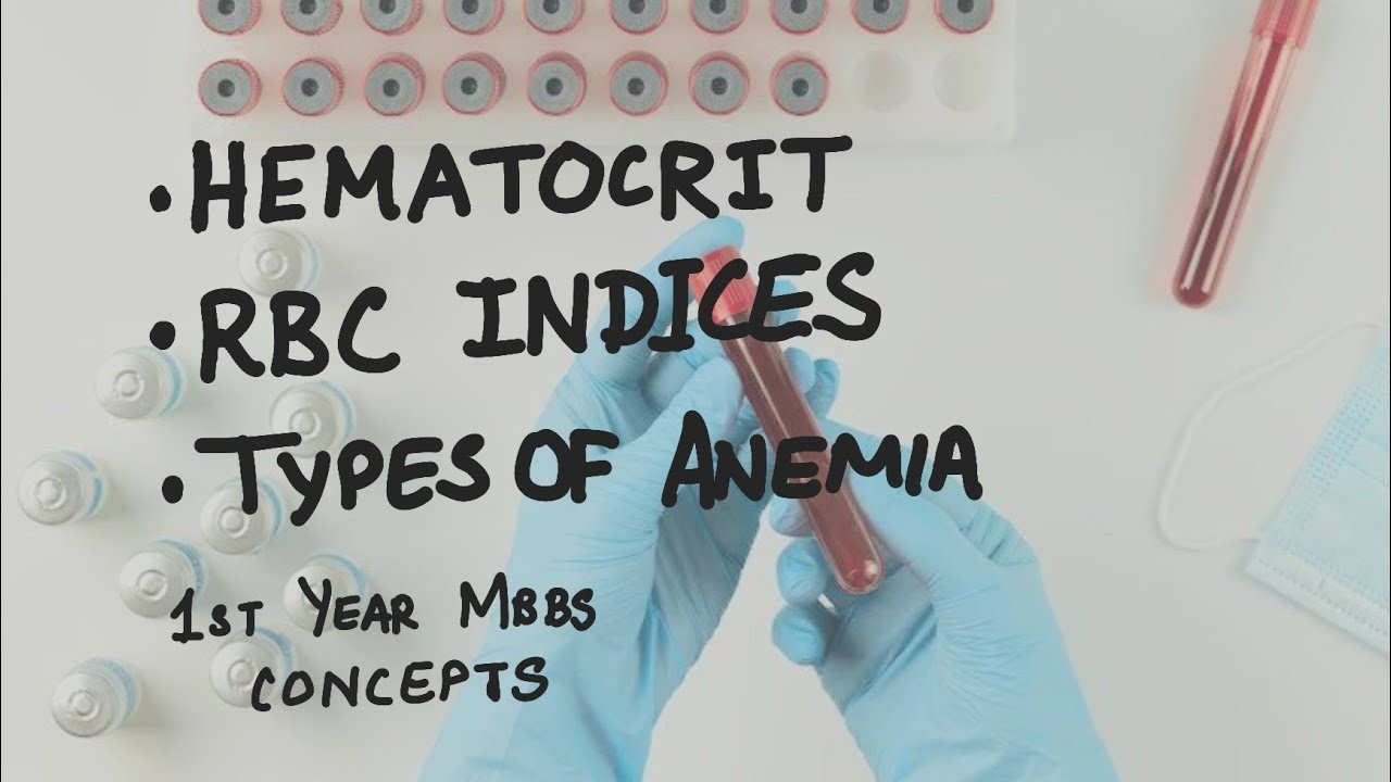 Hematocrit, RBC Indices, Anemia || First Year MBBS - YouTube