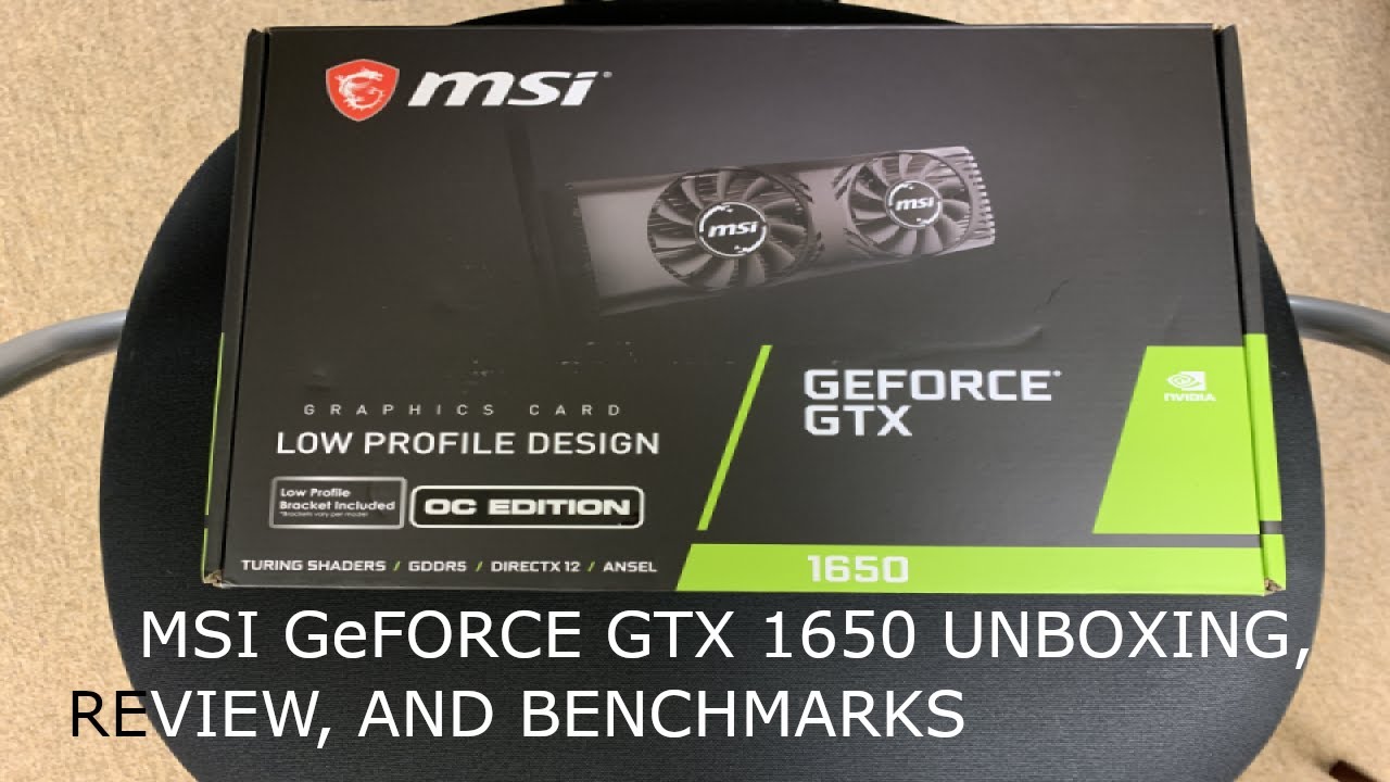 MSI GeForce GTX 1650 Low Profile Unboxing, Benchmarks and Review - YouTube