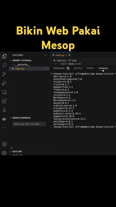 Bikin Web Pakai Mesop #python #html5 #htmlcss #frontend - YouTube