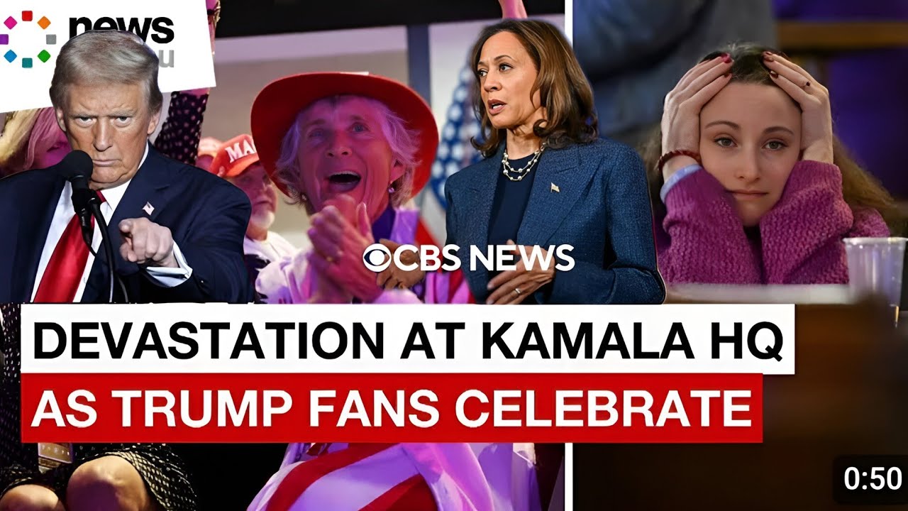 Camera Captures Kamala Harris 😢 Cryîng While Donald Trump/Team ...