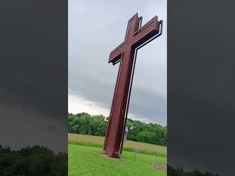 See the GIANT cross in middle of field in Wooster Ohio - YouTube