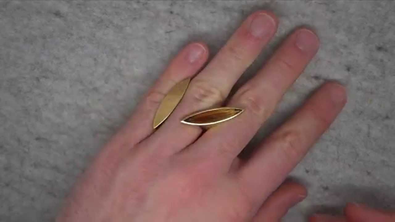 Angela Hubel - Gold & Citrine Between The Fingers Ring - ORRO ...