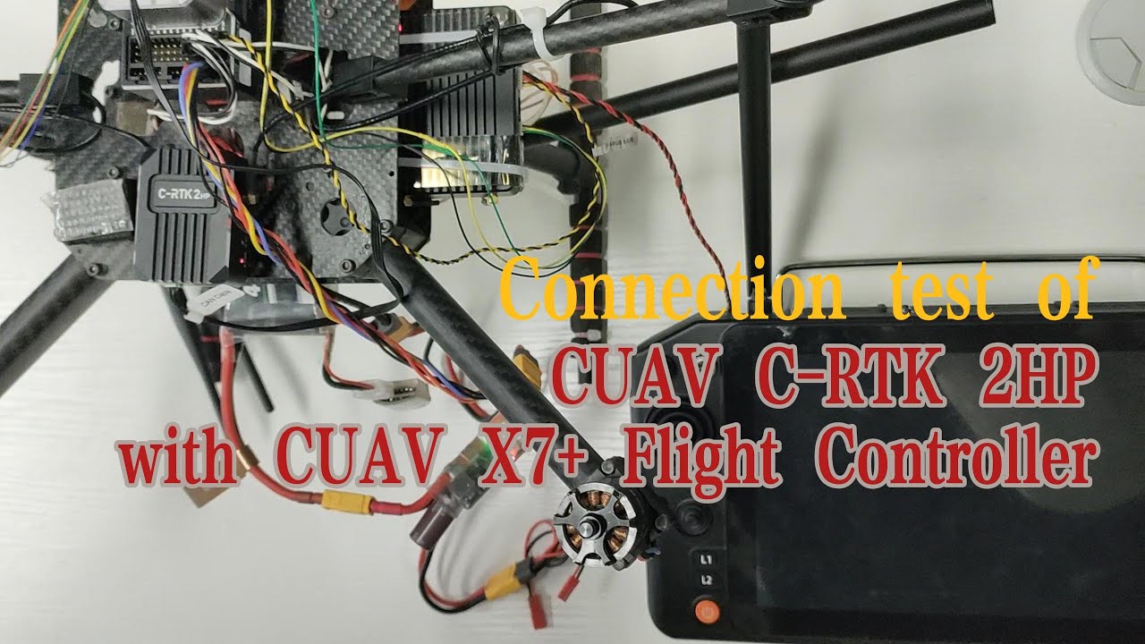 Connection test of CUAV C-RTK 2HP with CUAV X7+ Flight Controller - YouTube