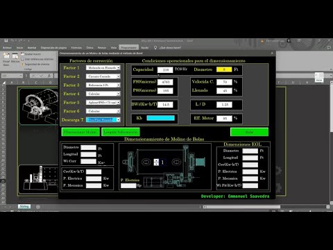 PROGRAMACIÓN VBA | DIMENSIONAMIENTO DE UN BALL MILL - YouTube
