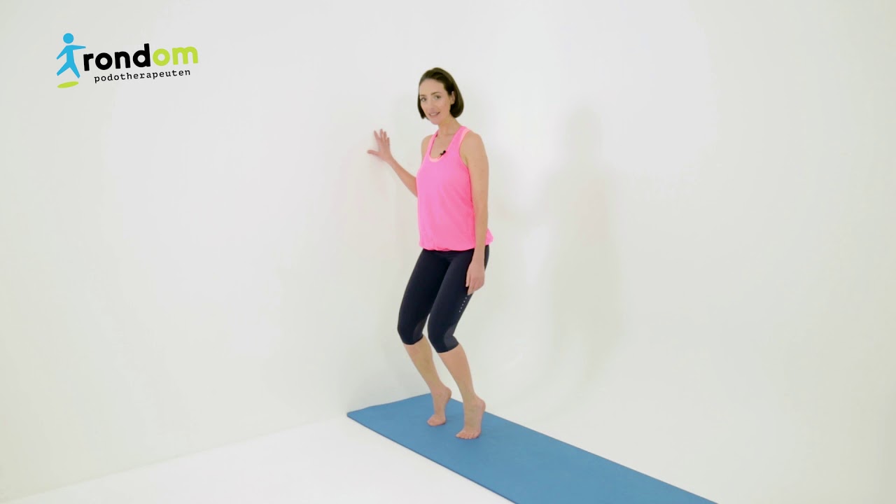 Krachtoefening korte kuitspier (soleus) met RondOm Podotherapeuten - YouTube