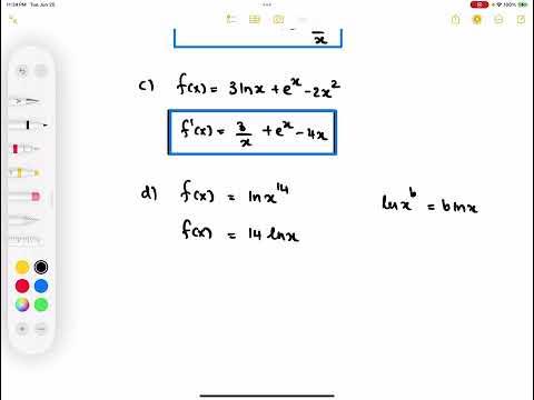 More examples on derivatives of exponential and logarithmic function part I - YouTube