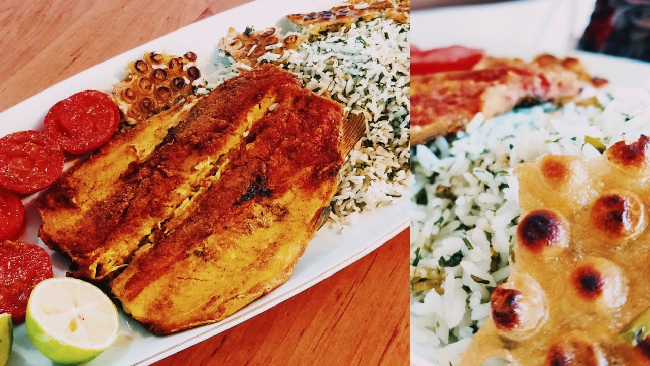 How to make the best Fried Fish with Herbed Rice? / Persian Style - YouTube