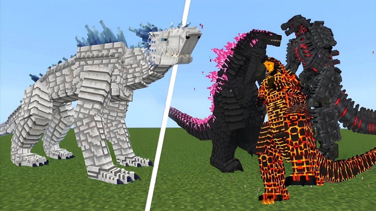 Shimo vs All titan Godzilla in minecraft monsterverse mod #gaming # ...