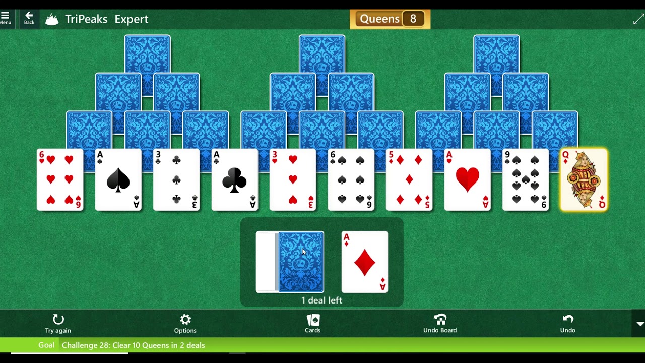 Solitaire World Tour Challenge#28 Nov 1, 2019 Event- TriPeaks Expert ...