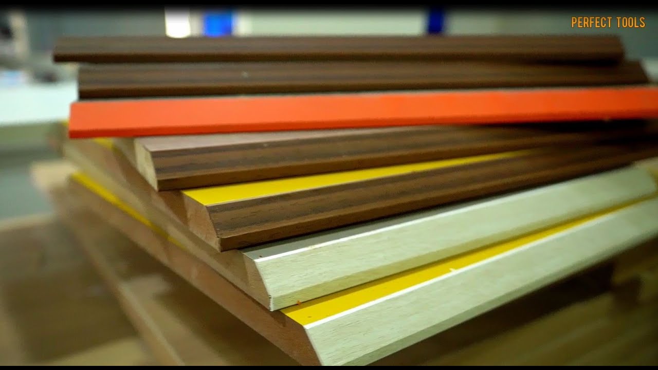 Beveled (Taper) Automatic Edge Bander Machine - First time in India at ...